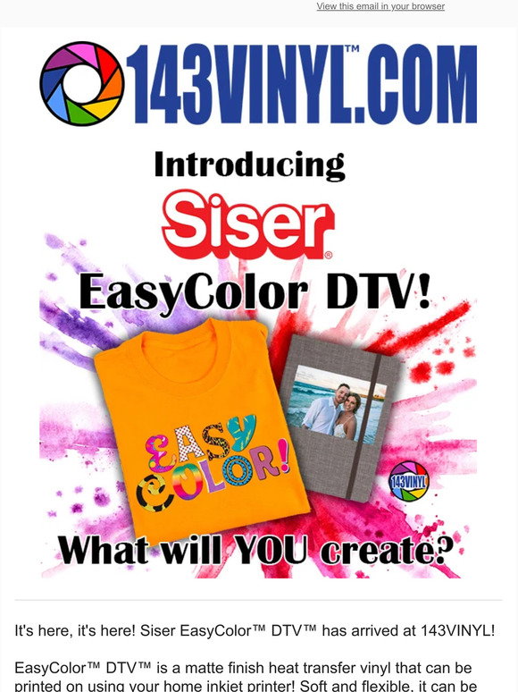 143Vinyl: Siser EasyColor DTV is Here! 😍 | Milled