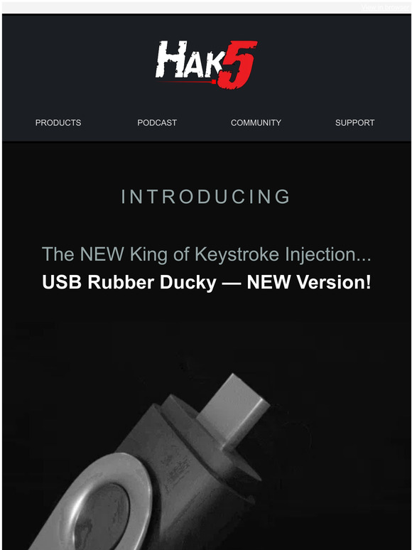 Hak5: NEW 🐤 USB Rubber Ducky Hardware & Software! | Milled