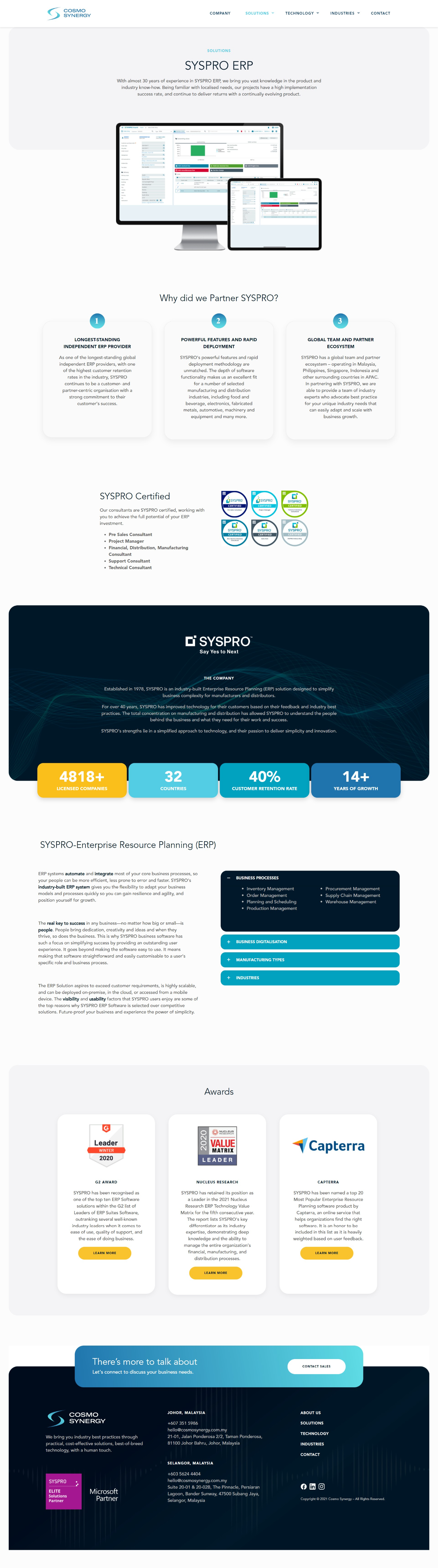 Cosmo Synergy: SYSPRO ERP | Cosmosynergy | Milled