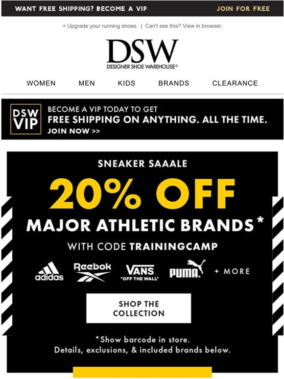 DSW: Check it: 20% OFF. | Milled