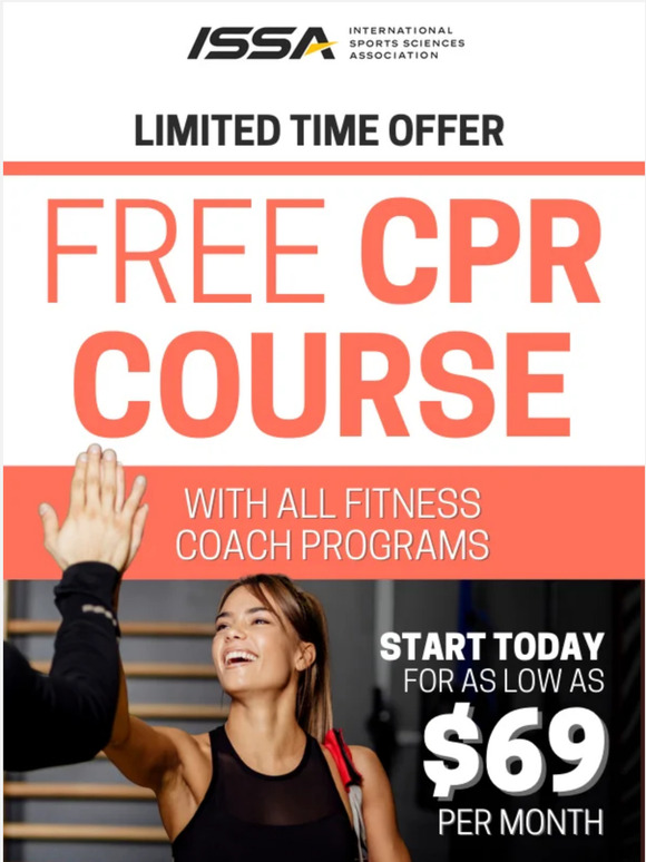 ISSA: Time is running out to claim this FREE CPR Certification! | Milled