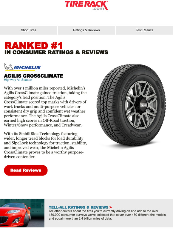 Tire Rack: Michelin Agilis CrossClimate Gains Traction | Milled