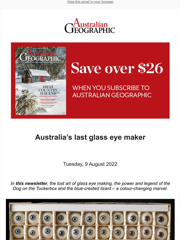 Australian Geographic: Australia's last glass eye maker. Seeing is ...