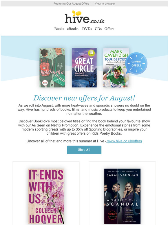 Hive Books: Make the most of our July Offers | Milled