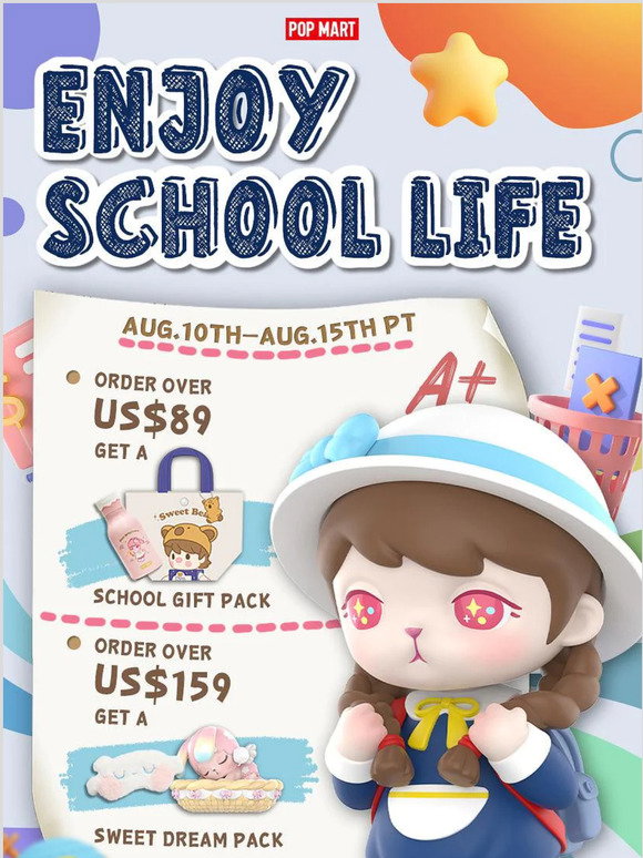 POP MART: ⭐Are you ready for school?We prepare something for you!⭐ | Milled