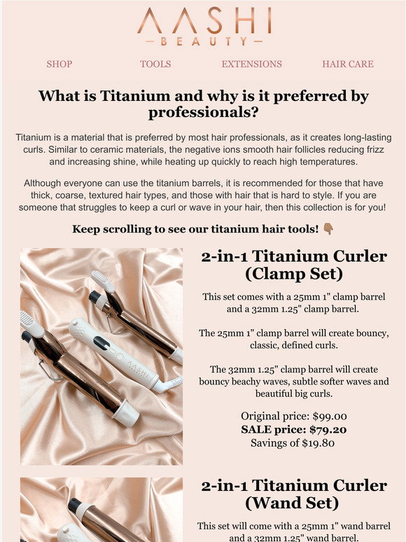 Aashi Beauty: 👀 Learn about Titanium and its benefits for hair! 💫 | Milled