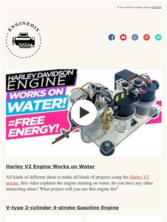 Enginediy: How Harley V2 Engine Run on Water? | Milled
