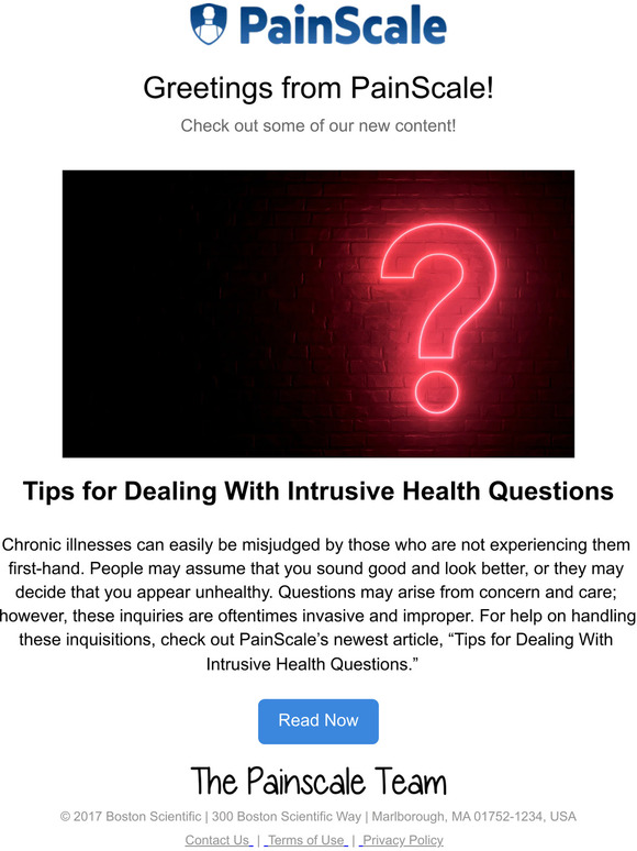 PainScale: Tips for Dealing With Intrusive Health Questions | Milled