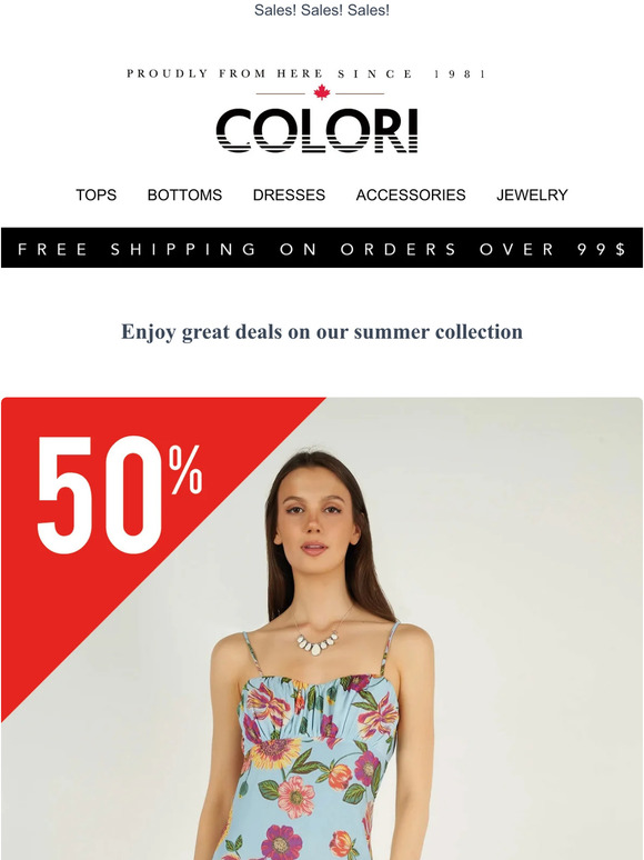 Colori: OMG! 50% off the summer collection 😱 | Milled
