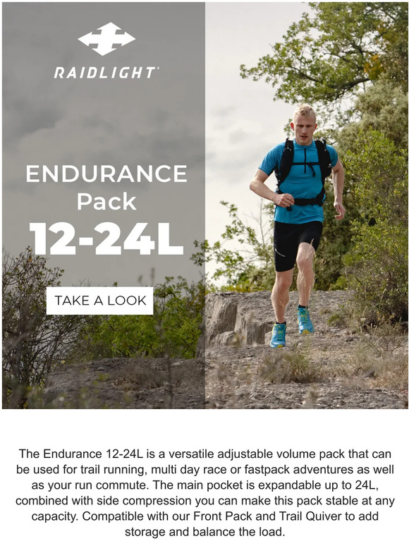 Raidlight: Endurance 12-24L. Our versatile, adjustable volume pack | Milled