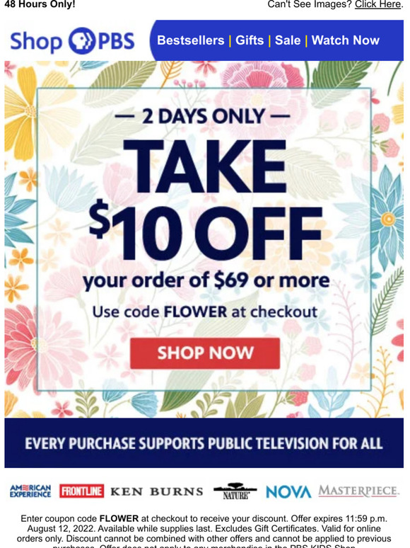 Shop.PBS.org: $10 Off Coupon Inside | Milled