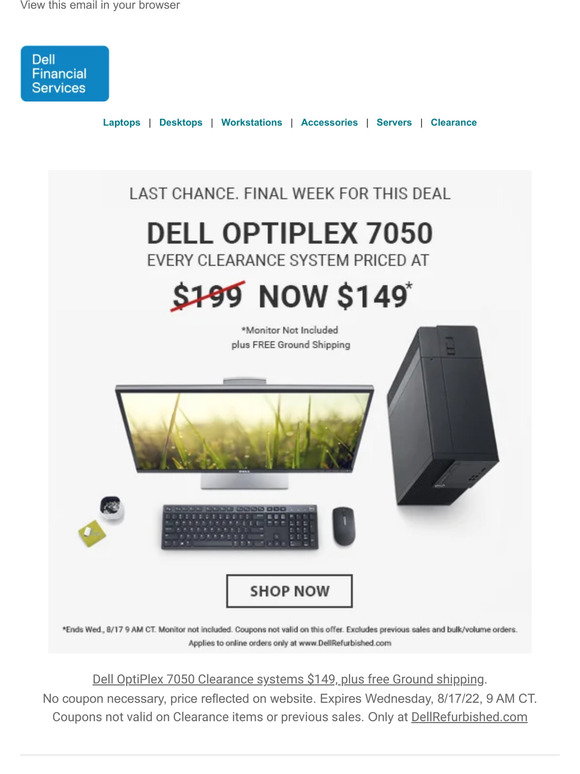 Dell: 📅 Final Week: $149 Dell OptiPlex Desktop Deal | Milled