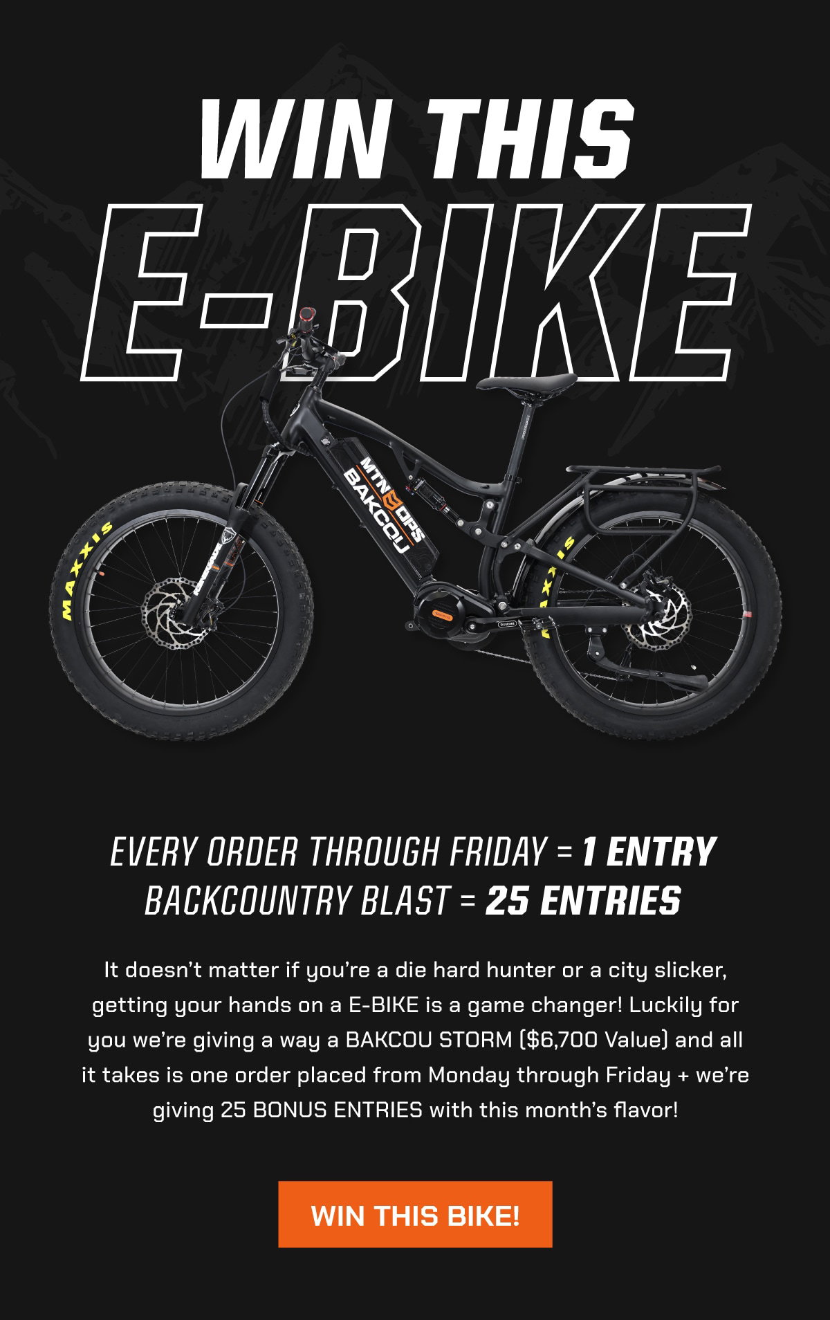 MTN OPS: Win yourself a FREE E-BIKE this week! | Milled