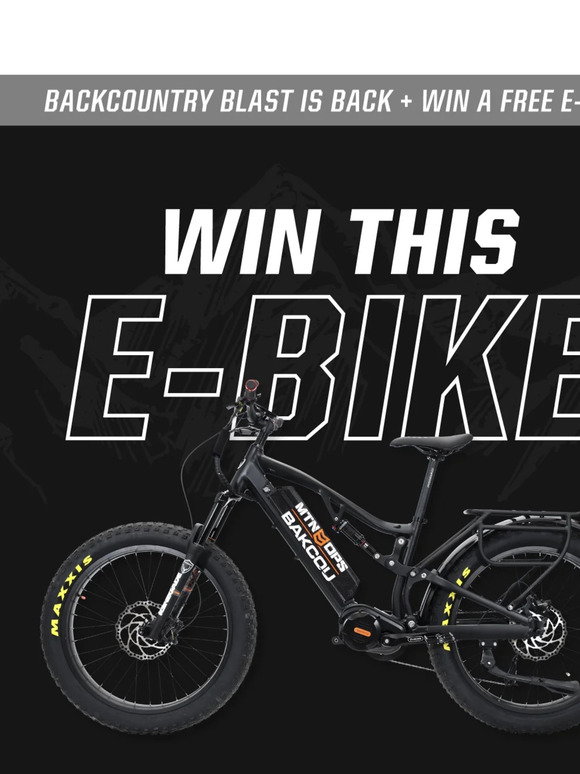 MTN OPS: Win yourself a FREE E-BIKE this week! | Milled