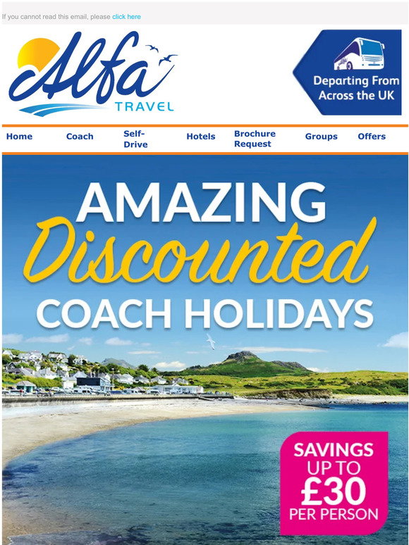 Alfa Travel: Save up to £30 per person on these fantastic holidays! ⛱🚍 ...