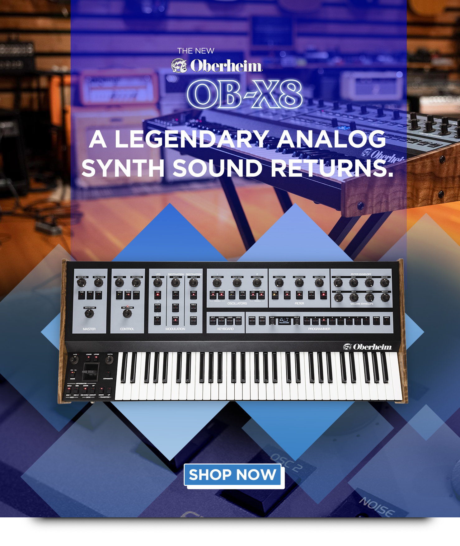ProAudioStar: Oberheim is back! Get your hands on the Oberheim OBX8 Now ...