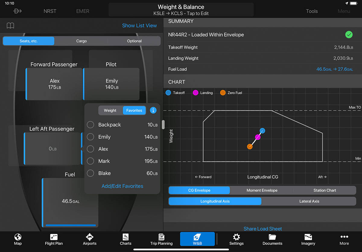 Garmin: New Garmin Pilot v11 with Graphical Weight & Balance | Milled
