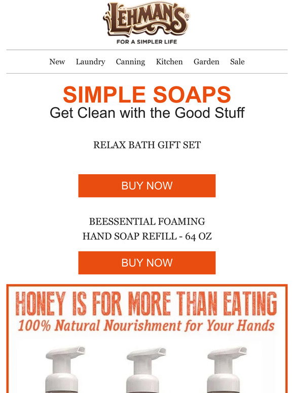 Lehman's: Simple Soaps: Get Clean with the Good Stuff 😄 | Milled