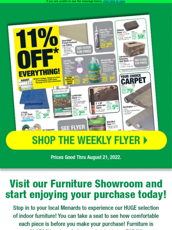 Menards: Shop Our Weekly Ad & Check Out Our HUGE Furniture Showroom ...