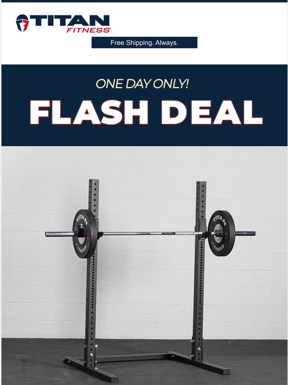 Titan.Fitness: FLASH DEAL ⚡ X-3 Series Short Squat Stand | Milled