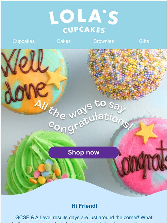 Lola's Cupcakes: GCSE & A Level Results Day Gifts 📚 ️🧁 | Milled