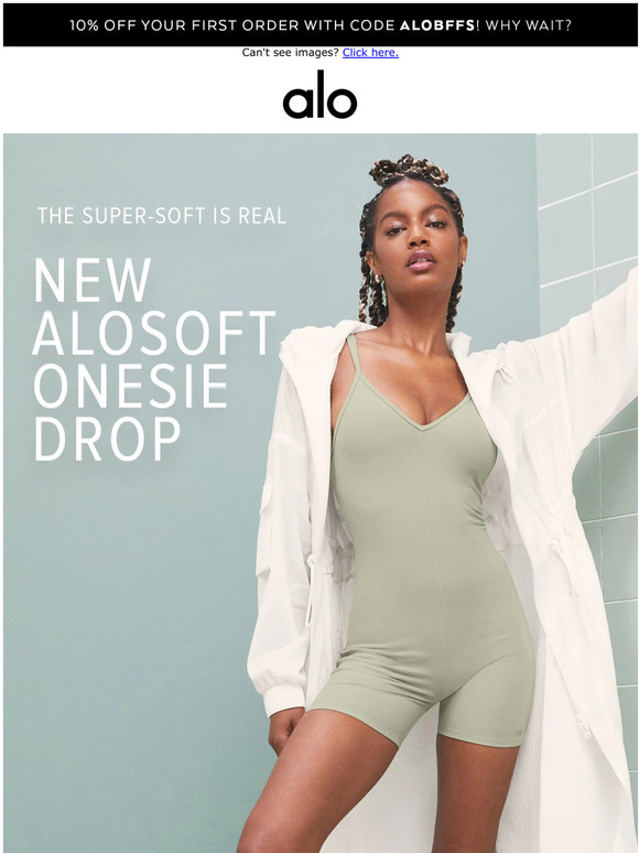 Alo: NEW DROP! ALL-NEW ALOSOFT ONESIE🤍 | Milled