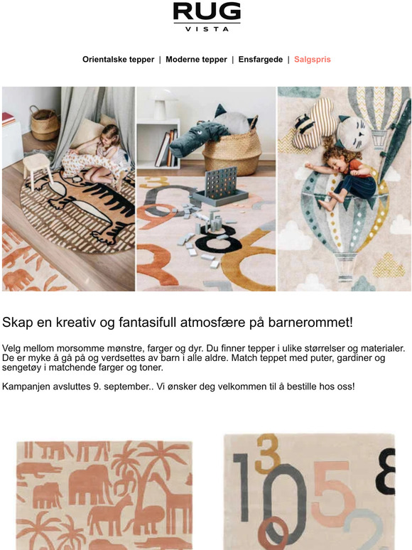 RugVista: Morsomme og fargerike tepper for barn - opptil 30% avslag ...
