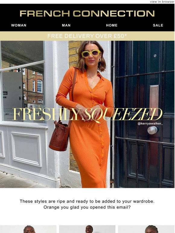 French Connection: New in: Freshly squeezed shades 🍊 | Milled