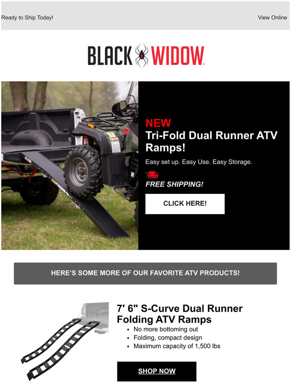 Black Widow: 🔥 NEW AND IN STOCK - Tri-Fold ATV Ramps 🔥 | Milled