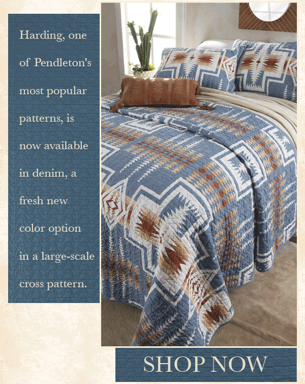 rods: NEW DENIM Pendleton Harding Quilt! | Milled