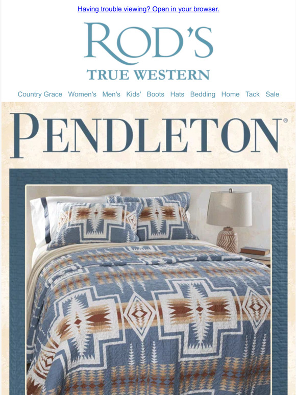 rods: NEW DENIM Pendleton Harding Quilt! | Milled