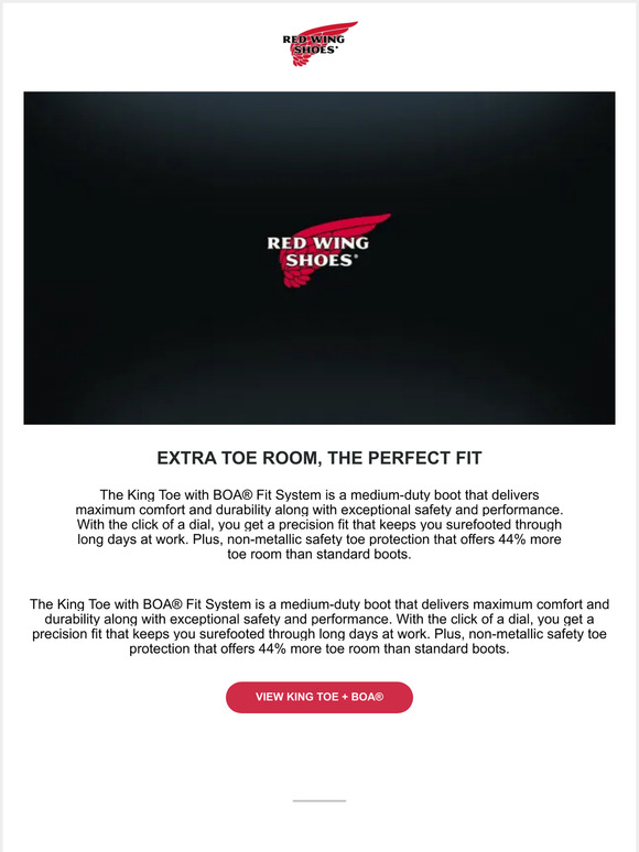 Red Wing Shoes: King Toe + BOA®: Precision Fit, Workplace Grit | Milled