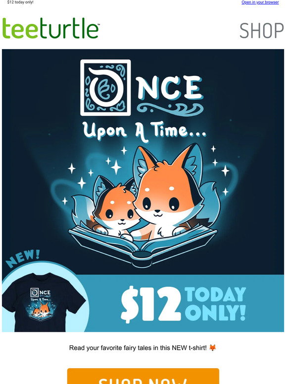 TeeTurtle: 📖 Fairy tale fox t-shirt! | Milled