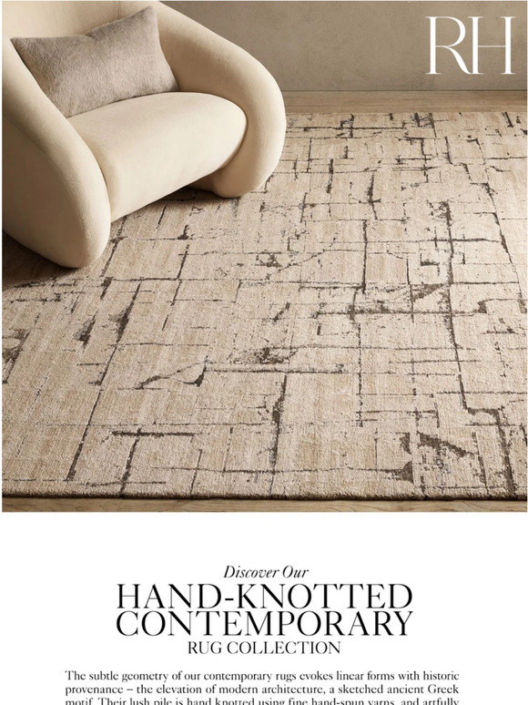Restoration Hardware: Introducing Hand-Knotted Contemporary Rugs | Milled
