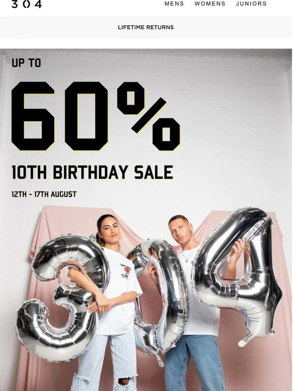 304 Clothing: MEGA SALE 60% OFF - happy bloomin' birthday 🎉 | Milled