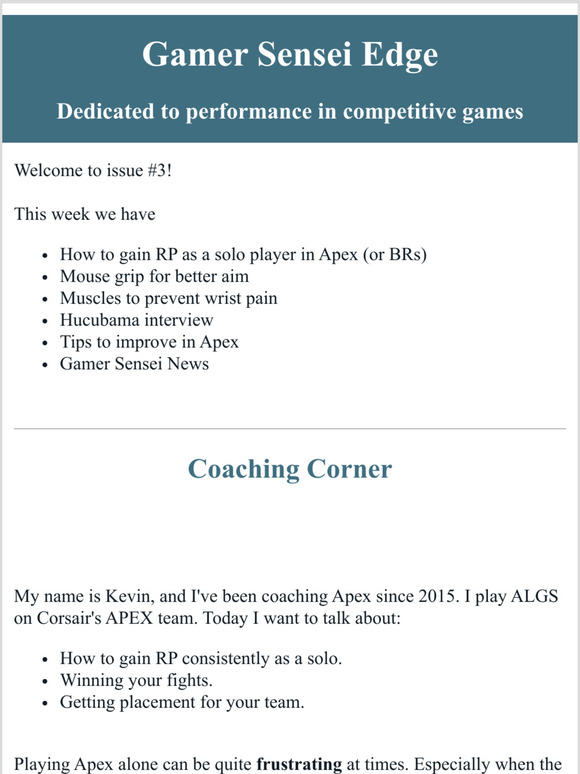 Gamer Sensei: Gamer Sensei Edge issue #3 🎮 Dedicated to performance in ...