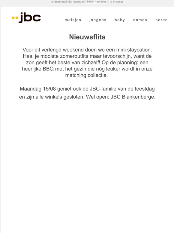 JBC: NIEUW: matching outfits, Samson & Marie wedstrijd en kleedjes | Milled