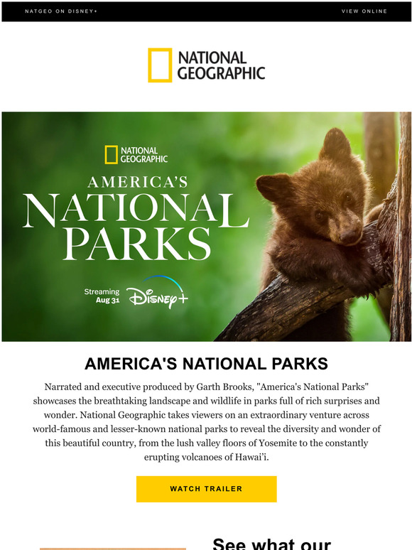 National Geographic: What to Watch: Preview "America's National Parks ...