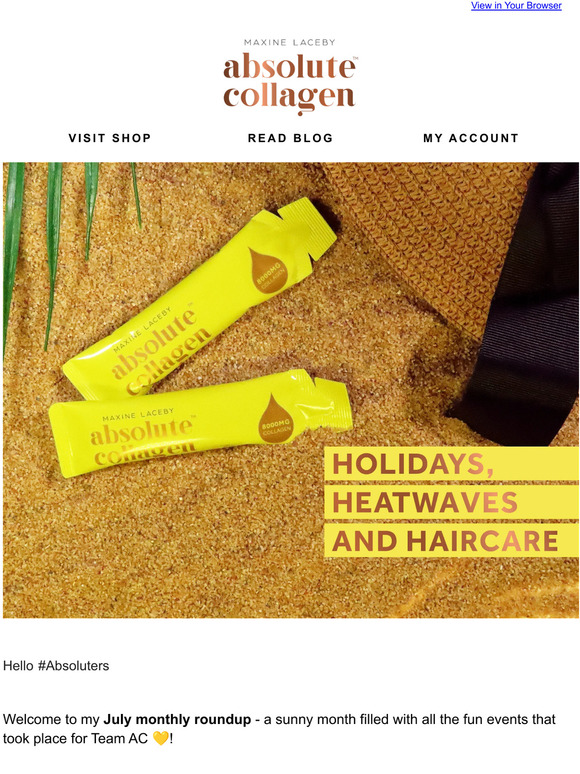 Absolute Collagen: Holiday, heatwaves and haircare! ☀️ | Milled