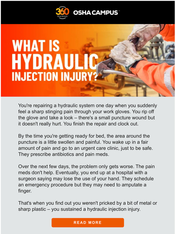 360training: Is hydraulic injection injury a risk at your site?🤕 | Milled