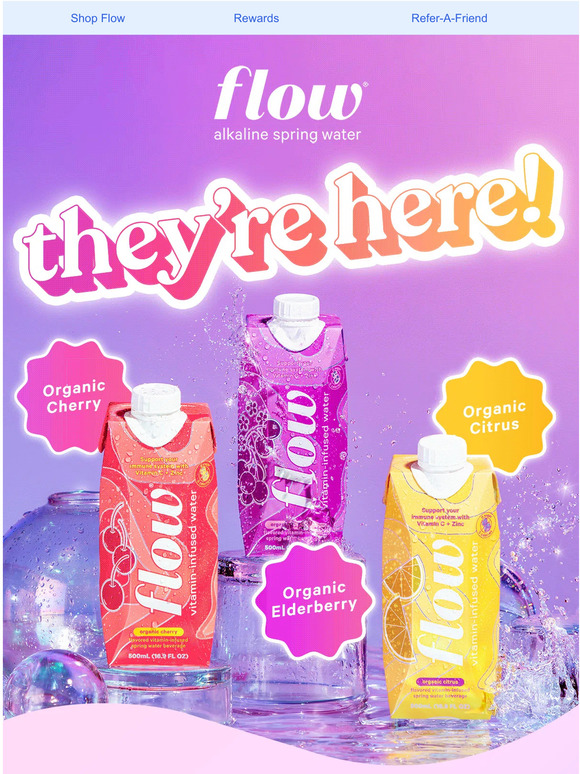 Flow Hydration: New Vitamin-Infused Spring Water is here! 🍋🍒🍇 | Milled