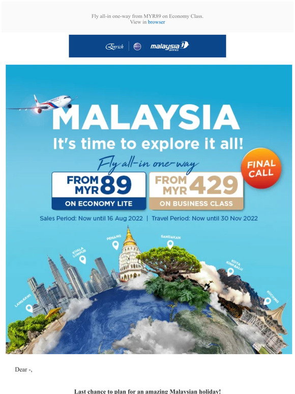 Malaysia Airlines: Final Call: Malaysia is calling! | Milled