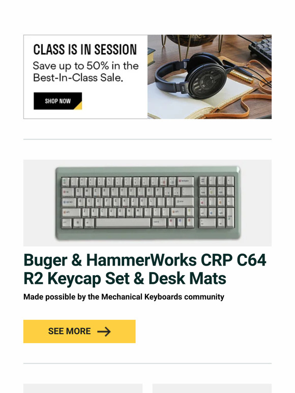 Drop: Buger & HammerWorks CRP C64 R2 Keycap Set & Desk Mats ...