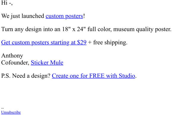 Sticker Mule: Introducing custom posters! | Milled