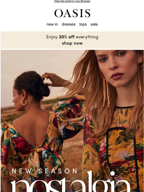 Oasis Fashions Limited: Introducing: New Season Nostalgia | Milled