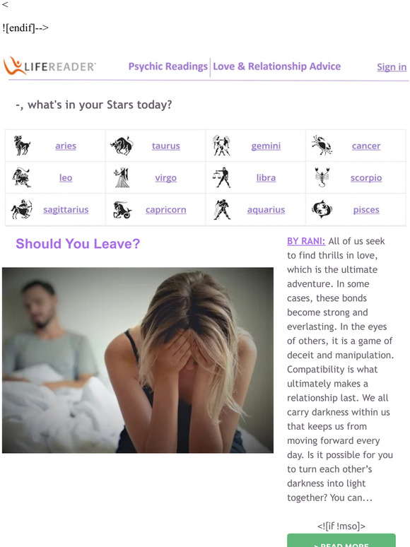 LifeReader: Should You Leave? | Milled