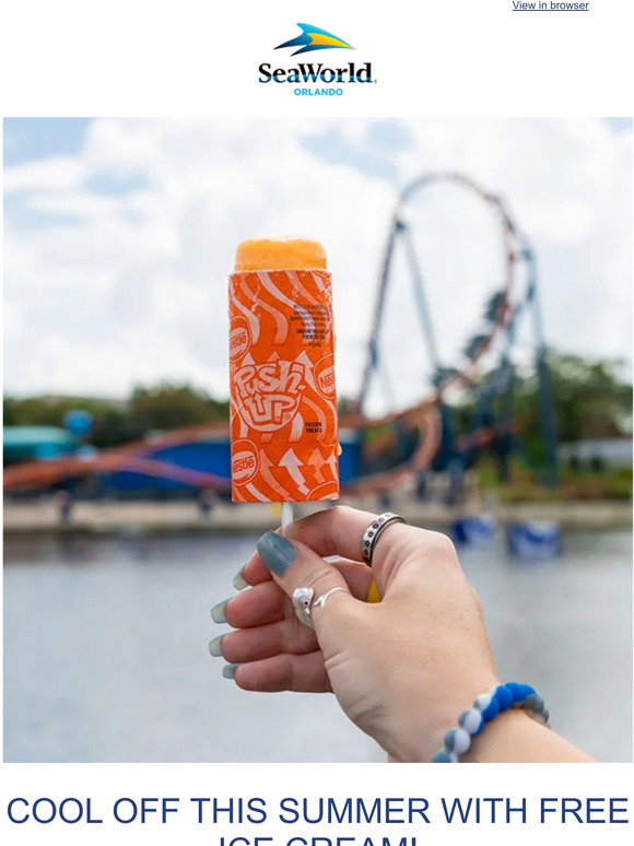 SeaWorld: 🍦 FREE Ice Cream Now - Aug. 31! | Milled