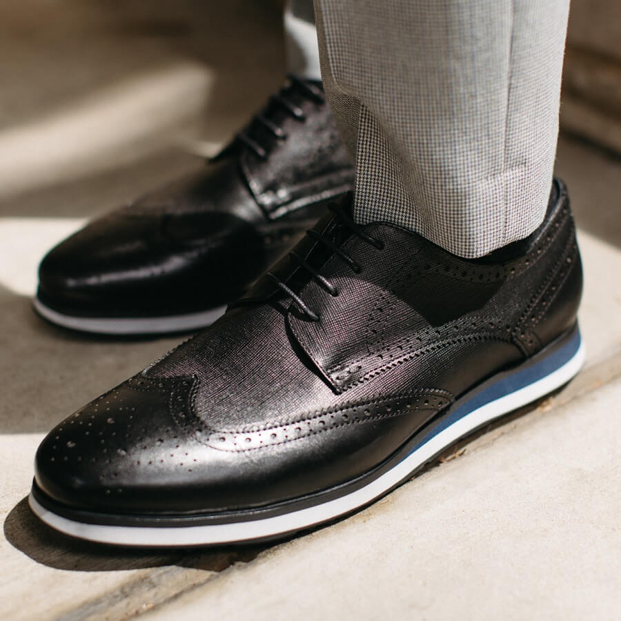 Marc Nolan: Full-grain leather wingtip sneakers | Milled