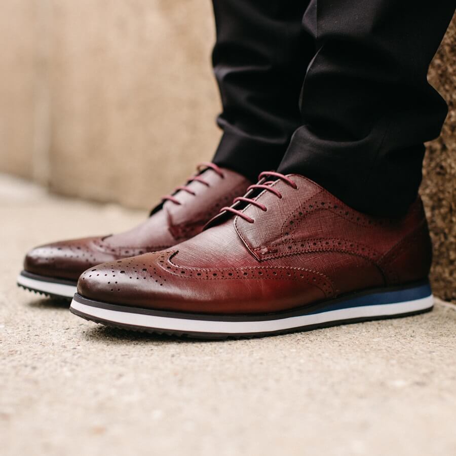 Marc Nolan: Full-grain leather wingtip sneakers | Milled