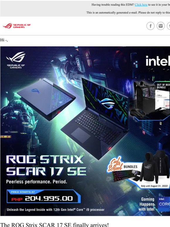 ASUS: The MOST POWERFUL gaming laptop is now yours! ROG Strix SCAR 17 ...